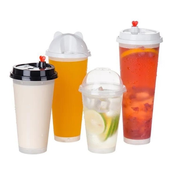 Quality US Custom Logo Disposable Plastic Cold Coffee Cup with Customized Design and for sale