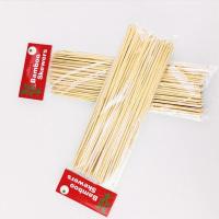 Quality BBQ Accessories Flat Bamboo Meat Skewers Sticks 30cm 35cm Bamboo Skewers for sale
