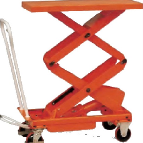 Quality Orange Electric Mobile Movable Scissor Lift Platform Pallet Stackers for sale