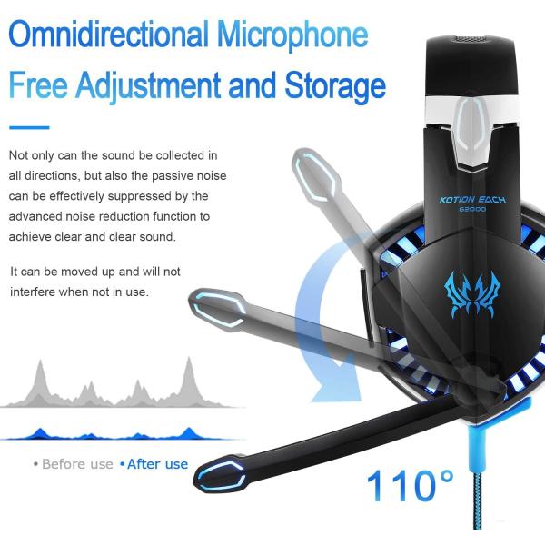 Quality Over Ear Stereo G2000 2.2kohm 117dB Wired Gaming Headphone for sale