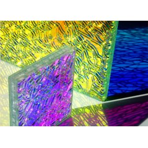 Quality Shattered Textured Dichroic Glass Laminate Flat Shape for sale