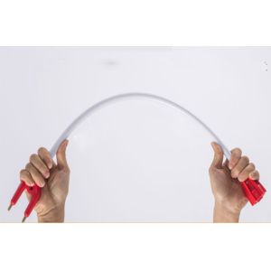 Quality White 134cm Electric Cattle Prod Stock Prodders Break Proof 0.25KG for sale