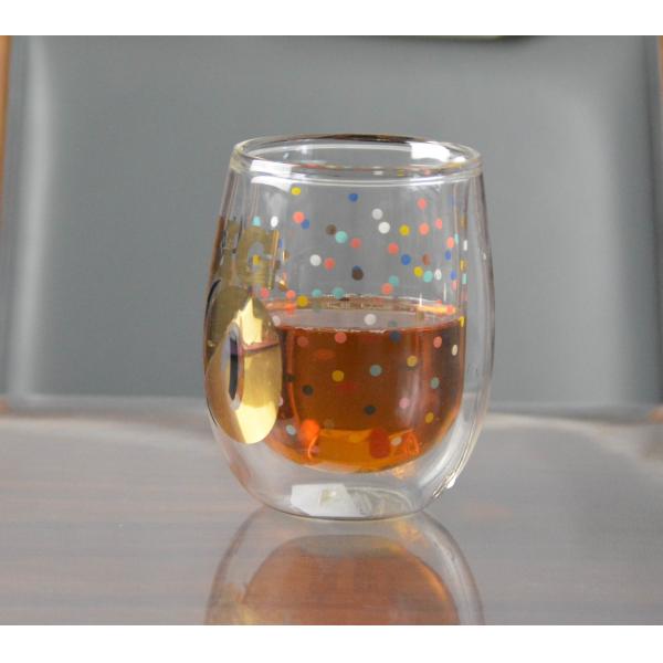Quality High Borosilicate Double Wall Handmade Whiskey Glass for sale