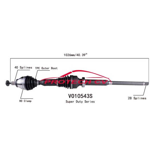 Quality VO10543S AWD Front Axle Shaft Replacement Volvo XC60 Cv Axle Assy for sale