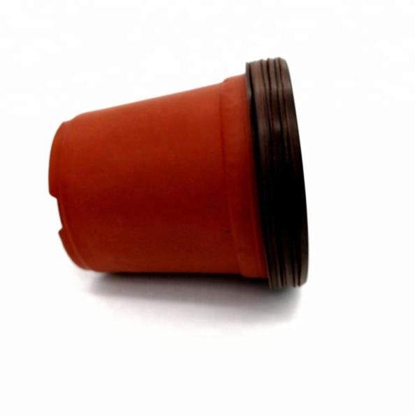 Quality PP Sun 15cm Width Plastic Flower Pots 12 Drainage Holes for sale