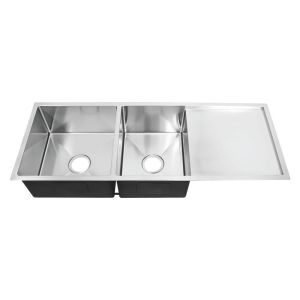 Quality Durable Modern Style Kitchen Sink With Drainboard Thick Panel 16 Gauge / Modern for sale