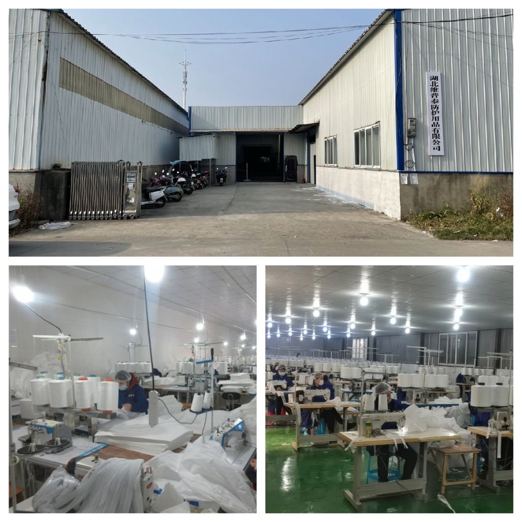 CE Type 4/5/6 Disposable Microporous White Protective Hooded Coverall