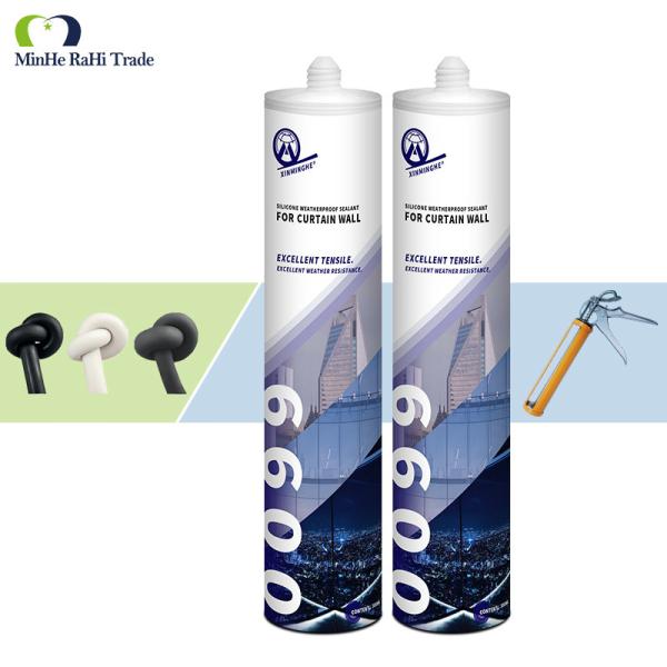 Quality MH6600 Caulk Sealant Weather-resistant Anti-fungal Expansion Joints Black Neutral Silicone Sealant Adhesive for Structural for sale