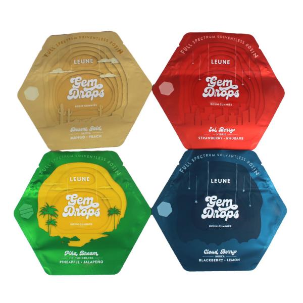 Quality CE Custom Colors Die Cut Plastic Bags Irregular Shaped For Gummies for sale