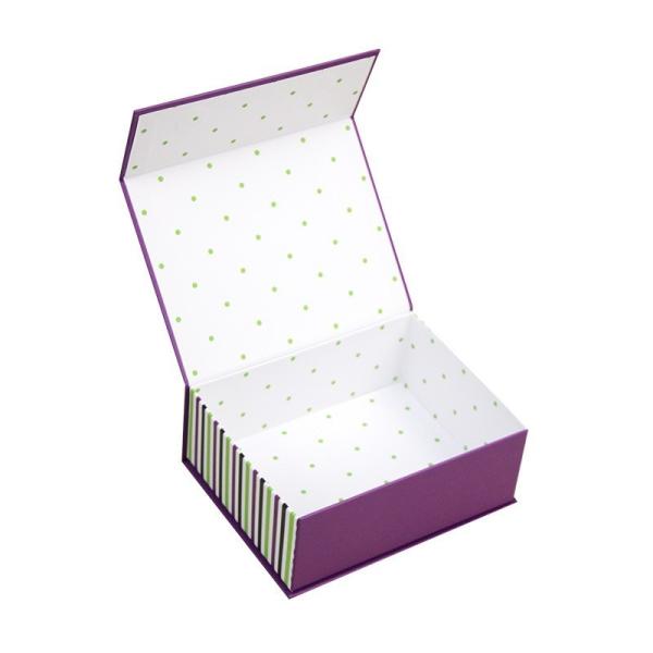 Quality Black Cardboard Folding Box With Magnetic Closure , Foldable Gift Box With CMYK for sale