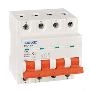 Quality 4 Pole Solar 1000VDC MCB Circuit Breaker for sale