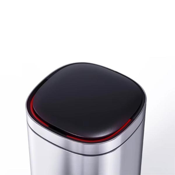 Quality High Capacity Household Motion Sensor Trash Bin Stainless Steel Smart Sensor Bin for sale