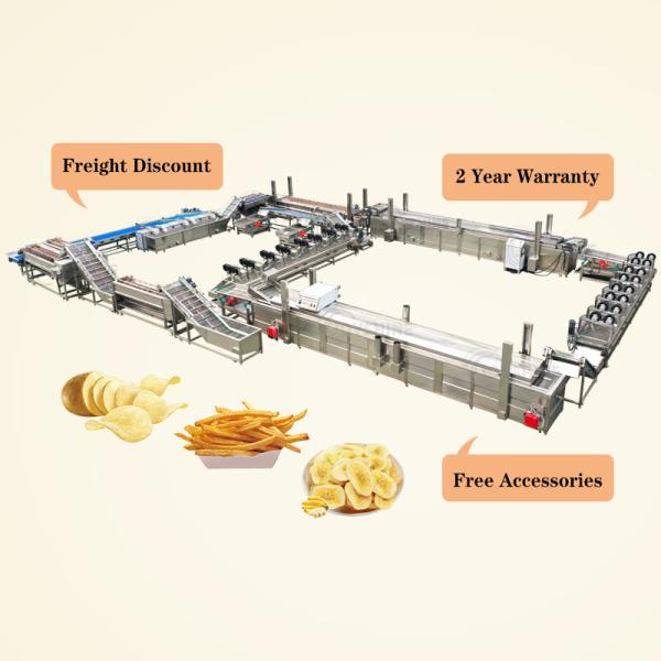 Quality Snack Food Production Automatic Industrial Potato Chip Machine with Motor for sale