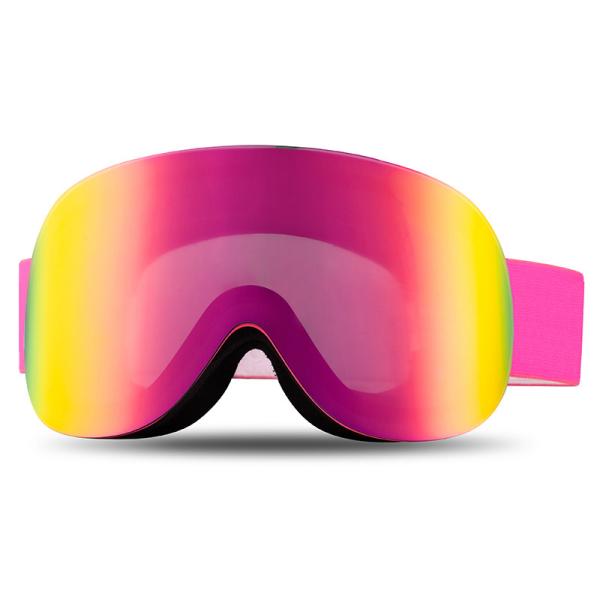 Quality Men's and women's outdoor mountaineering snow goggles with cylindrical magnetic anti-fog design. Cross-border skiing protective goggles equipment. for sale