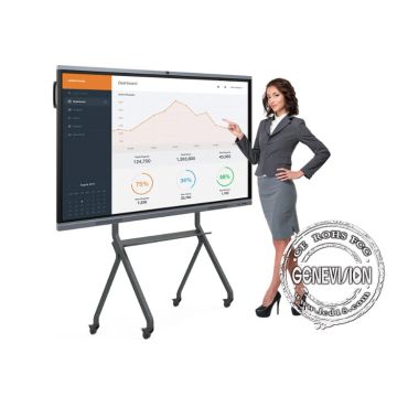 Quality 4K AG Glass 55" to 110" Dual Screen Interactive Flat Panel with Camera for sale