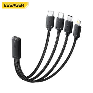 Quality ESSAGER ES-OTG32 Usb Type C to Type C Micro Usb Lightning 4 in 1 Adapter for sale