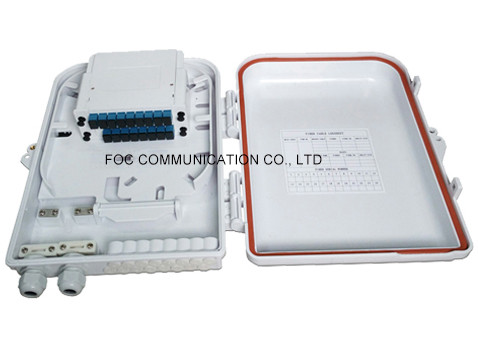 Quality 16 Fiber Fiber Optic Termination Box ABS Plastic With PLC Splitter Cassette Type for sale