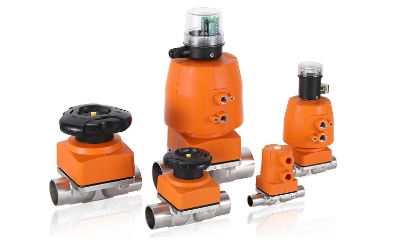 EPDM PTFE Diaphragm Actuator Valve Metal Pneumatic Operated Diaphragm ...