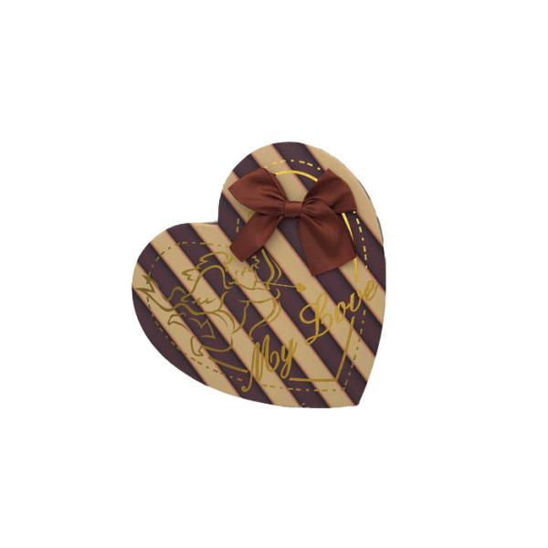 Quality Cardboard Chocolate Presentation Boxes / Heart Shaped Valentine Box Custom for sale