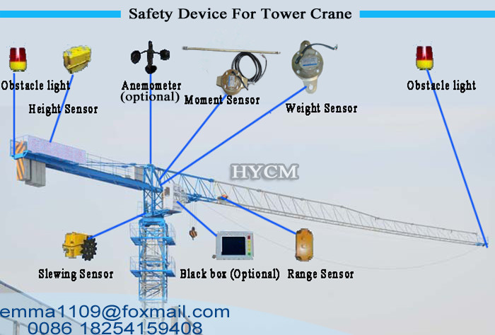Quality Flat Top Tower Crane QTZ63(5210) Types of Hydraulic Telescopic Climbing for sale