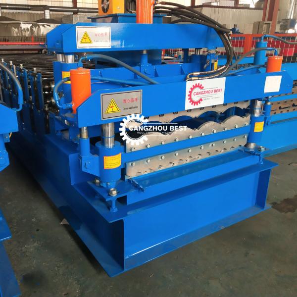 Quality Corrugated Iron Step Tile Double Layer Roll Forming Machine For Sheet Metal for sale