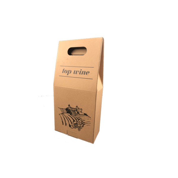 Quality Biodegradable Brown Wine Gift Box Packaging / Three Bottle Wine Gift Box for sale