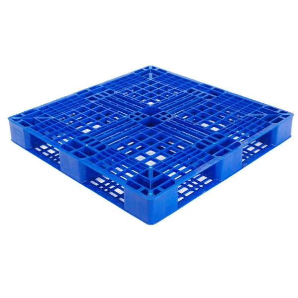 Quality Industrial Lightweight Plastic Pallet Single Face 4 Way Entry Pallet 1000*1000*120mm for sale