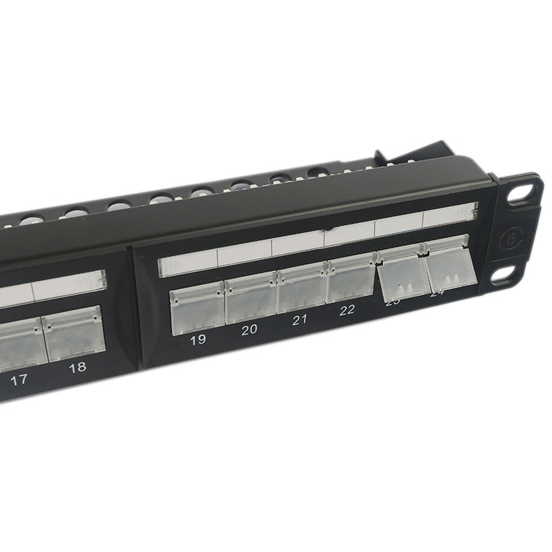 Quality 1U 24 Port Keystone Unshielded Patch Panel Keystone RJ45 DustProof for sale