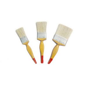 Quality Polyester White Bristle Paint Brush Flat Varnish Brush for sale