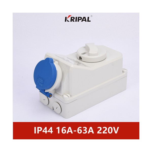 Quality 220V IP44 Waterproof Mechanical Interlock Switch Sockets IEC Standard for sale