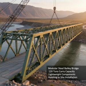 Quality Modular Steel Bailey Bridge with 120 Tons Carry Capacity, Lightweight Components for sale