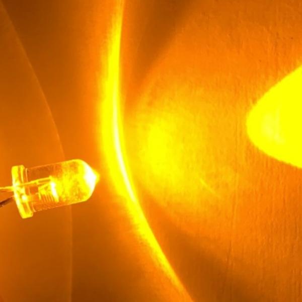 Quality Throughhole 5mm 45deg 0.5W 590nm Yellow Color 30000mcd Super Bright For Guide for sale