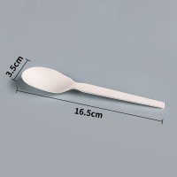 Quality Compostable Disposable PLA Bioplastic Spoons Bulk Utensils 5.7 Inch for sale