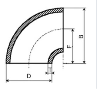 EN10253-2 13CrMo4-5 90 degree hose elbow Buttweld Fitting 0