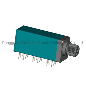 Quality Six Unit Rotary Type Potentiometer Insulated Shaft Sealed RV97P0D0 for sale