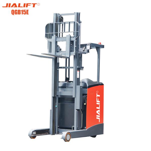 Quality Walkie Electric Reach Truck 1500kg Lifting Height 3000mm Reach Forklift 3kw for sale