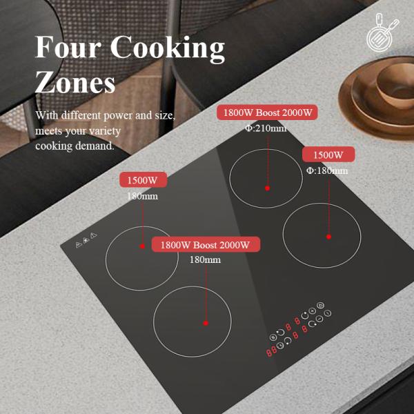 Quality Recyclable 3 Burner Built In Induction Hob Cooktop Domino Type for sale