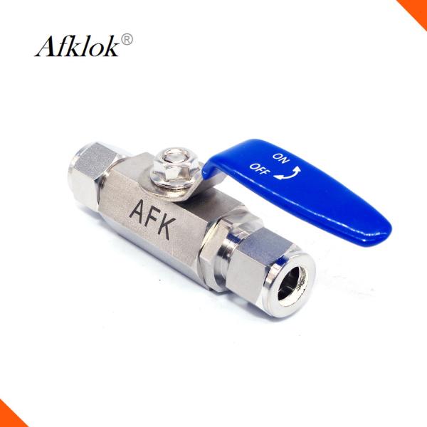 Quality One Piece Two Way Ferrule Ball Valve Stainless Steel 1000Psi for sale