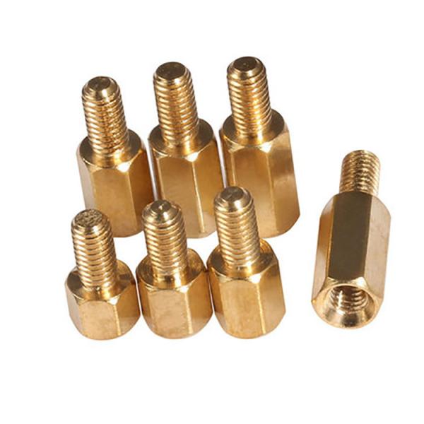 Quality Vermiculite Copper Column Screw Single-headed Hexagonal Brass Nut Single-pass for sale