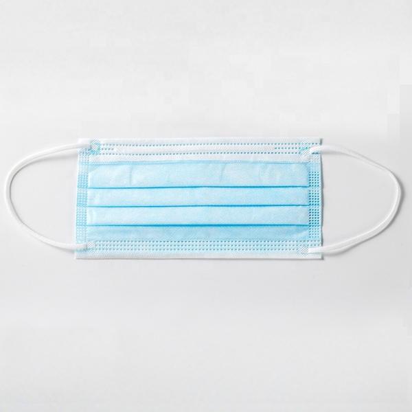 Quality Ears Wearing Blue 3 Ply Non Woven Face Mask for sale