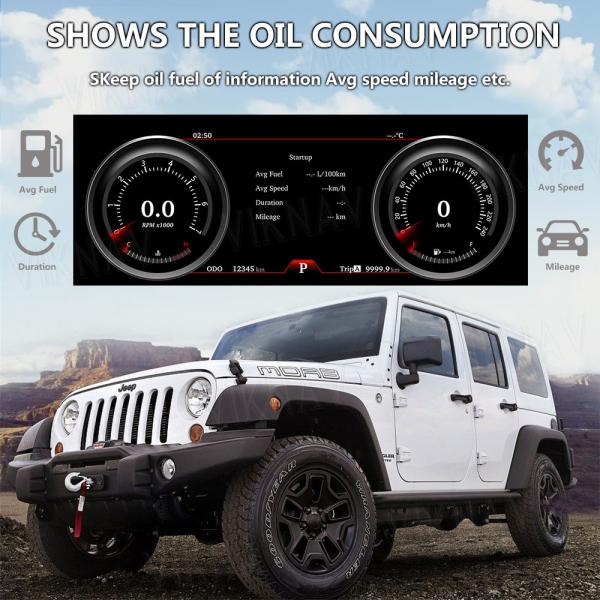 Quality Digital Cluster Linux Screen Car Dashboard For Jeep Wrangler 2011-2017 for sale