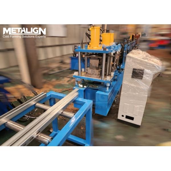 Quality 15Kw Strut Channel Roll Forming Machine Hydraulic Punching And Adjustable Guide for sale