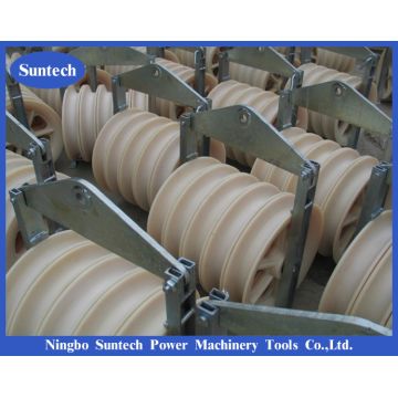 Quality Overhead Line Cast Steel Frame Wire Cable Pulling Conductor Stringing Pulley for sale