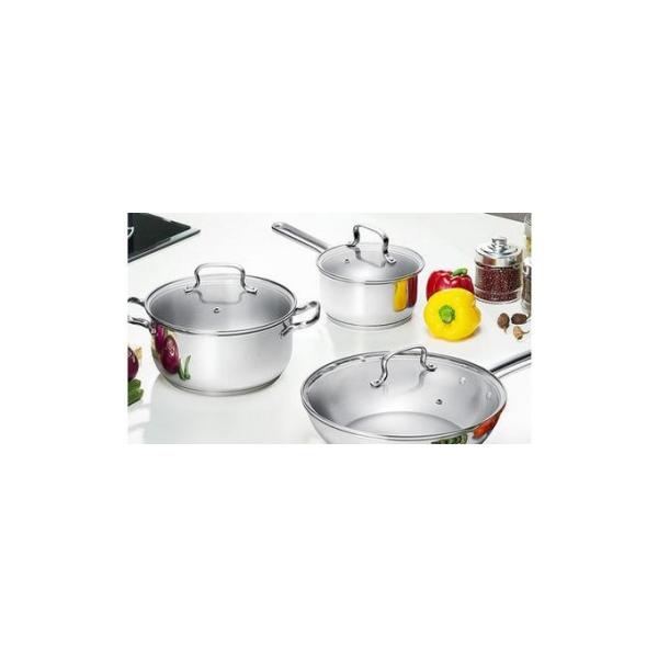 Quality Easy Cleaning Stainless Steel Non Stick Pan Set 0.5mm Thickness Durable for sale