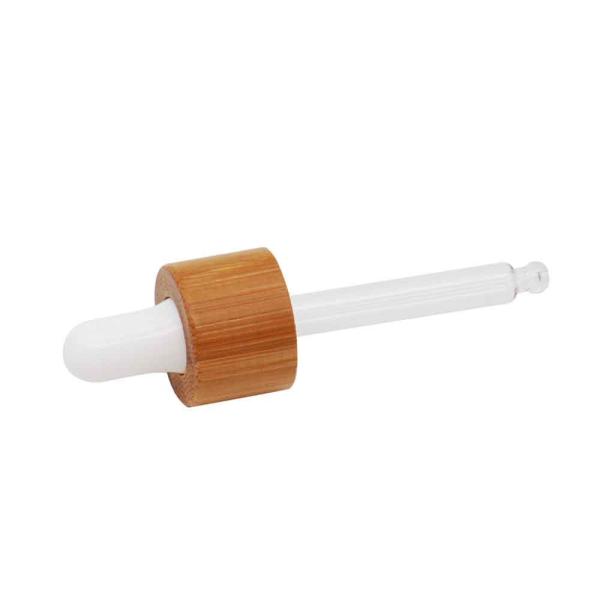 Quality Regular Bamboo Essential Oil Dropper Bamboo Glass Dropper Caps Bamboo 18mm Dropper Lip For Bottles for sale