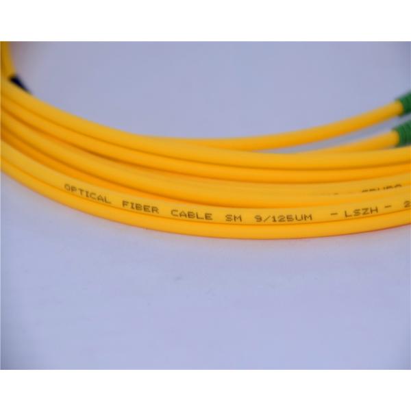 Quality Duplex 3.0mm Fiber Optic Jumper Cables E2000 APC To E2000 APC Yellow Color for sale