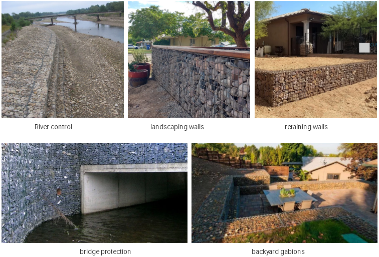 Applications of gabion mattress