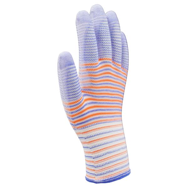 Quality 13 Gauge Polyester PU Palm Coated Gloves With Zebra Design for sale