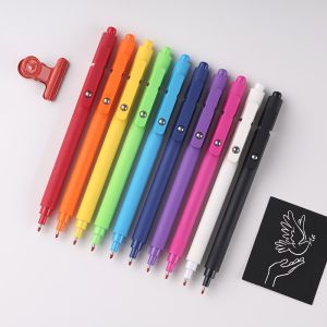 Quality Colorful Plastic Press Gel Pen Steel Ball Pen Clip Promotional Neutral Pen for sale