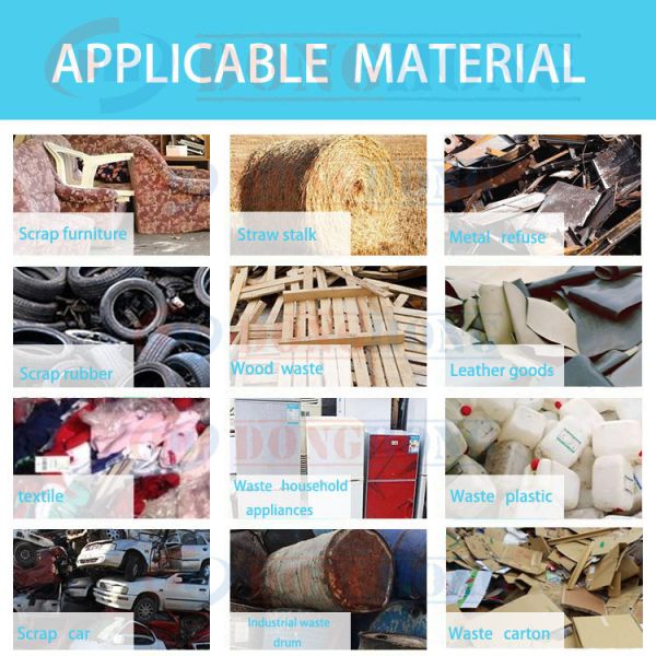 Quality Industrial Shear Plastic Shredder for Multifunctional in Large Solid Waste for sale